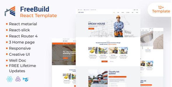 FreeBuild - Construction React Template by itechtheme | ThemeForest
